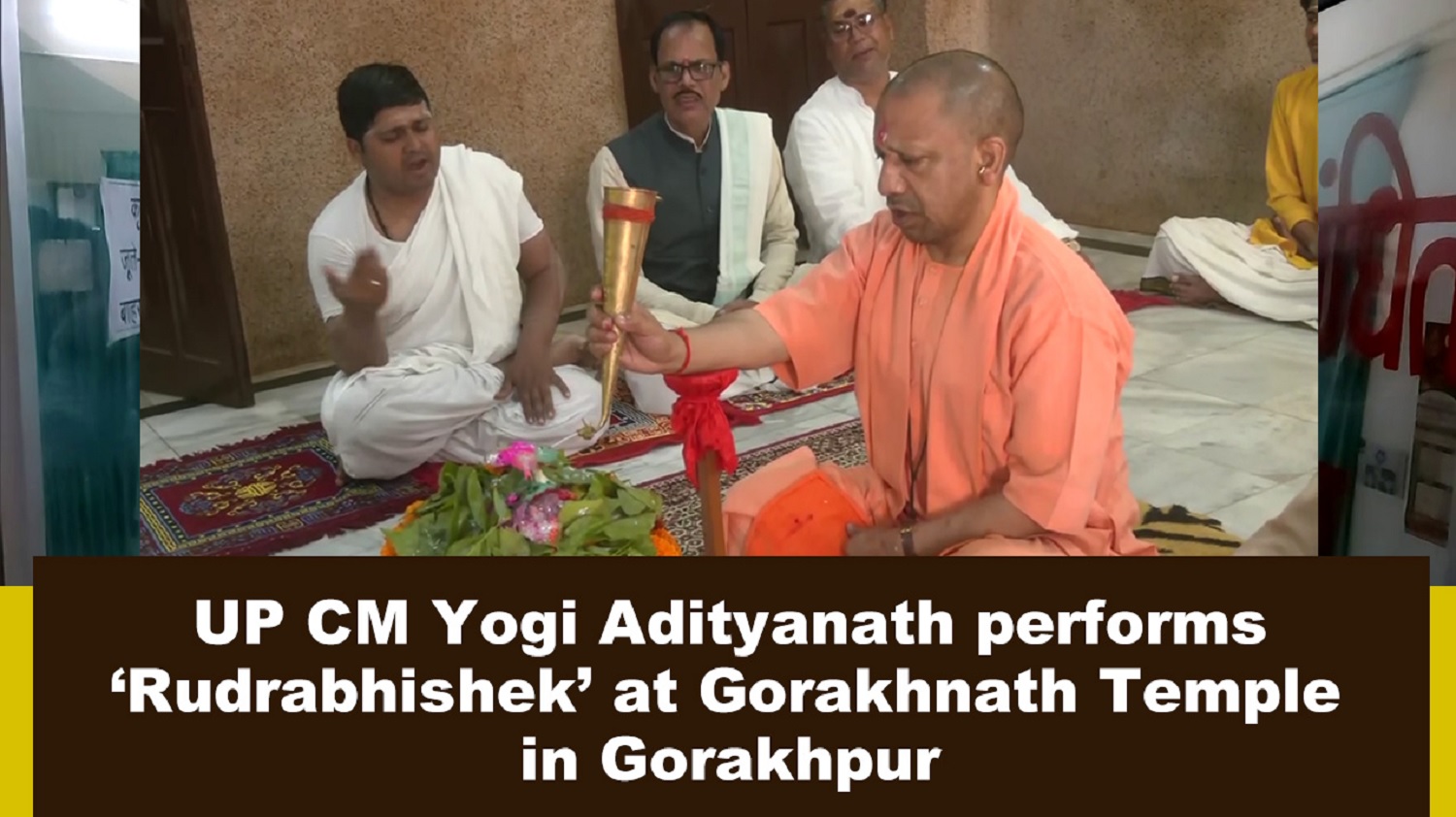 Uttar Pradesh CM Yogi Adityanath performs `Rudrabhishek` at Gorakhnath ...